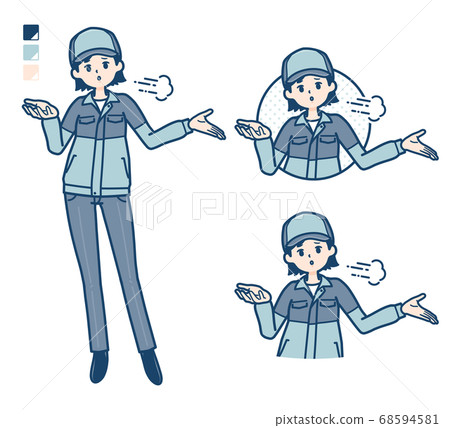 vector, vectors, blue collar worker - Stock Illustration [68594581] - PIXTA