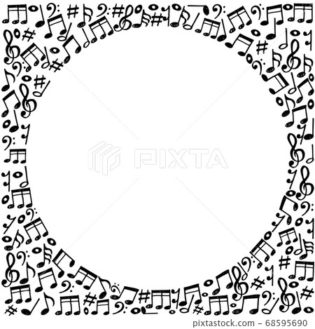doodle music notes pattern background. Abstract - Stock Illustration ...