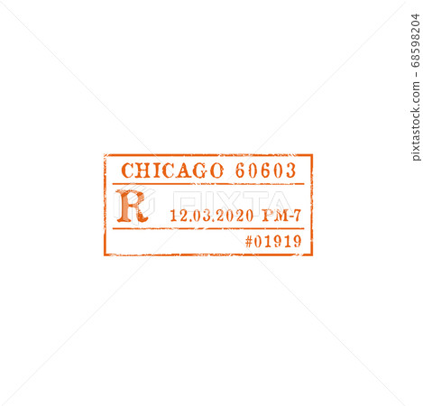 Postage stamp of Chicago post office isolated mark - Stock Illustration ...
