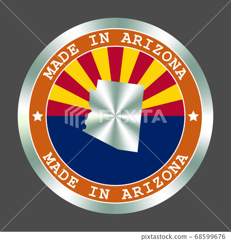 Made in Arizona local production sign, sticker.... - Stock Illustration ...