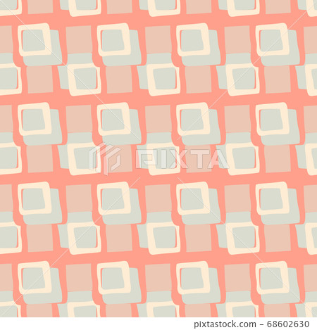 Square silhouettes seamless pattern. Pastel - Stock Illustration ...