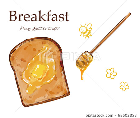Hand-drawn illustration of fashionable honey... - Stock Illustration ...