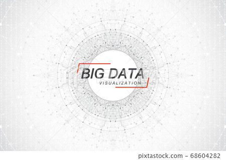 Big data visualization. Big data machine... - Stock Illustration [68604282] - PIXTA