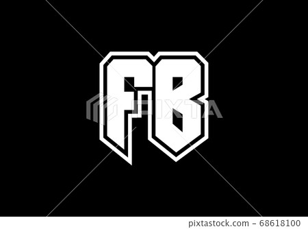 F B Initial Letter Logo design, Graphic... - Stock Illustration ...