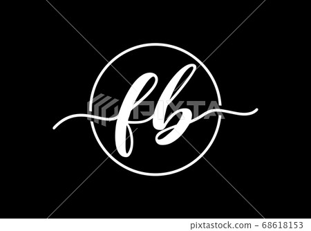 F B Initial Letter Logo design, Graphic... - Stock Illustration ...
