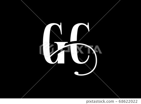 G C Initial Letter Logo design, Graphic... - Stock Illustration ...