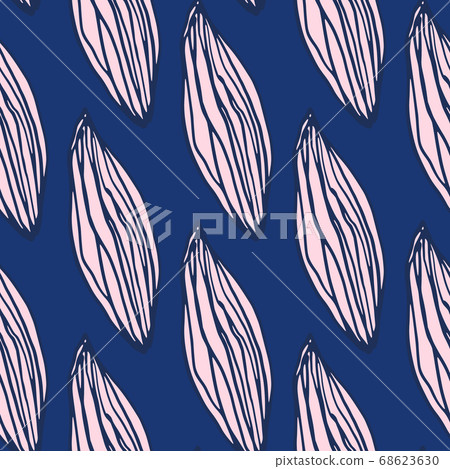 Bright outline leaves seamless doodle pattern. - Stock Illustration ...