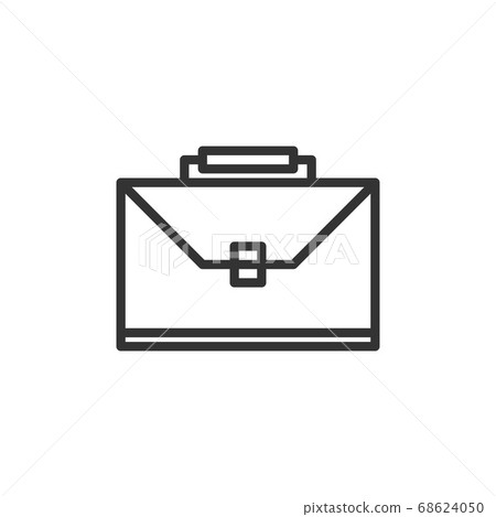business work bag icon with line style vector - Stock Illustration ...