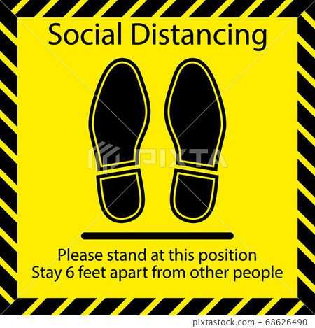 Foot Symbol Marking the standing position - Stock Illustration ...