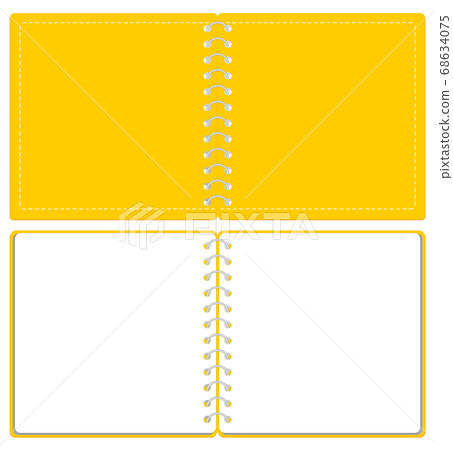 Sketchbook ring notebook cover and page set... - Stock Illustration ...