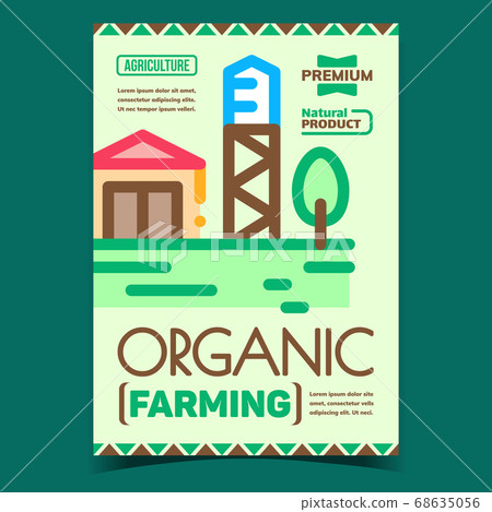 Organic Farming Product Advertising Banner Vector - Stock Illustration ...
