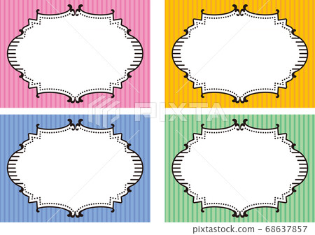 Antique line drawing frame set - Stock Illustration [68637857] - PIXTA