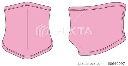 Neck warmer neck gaiter template illustration /... - Stock Illustration ...