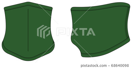 Neck warmer neck gaiter template illustration /... - Stock Illustration ...