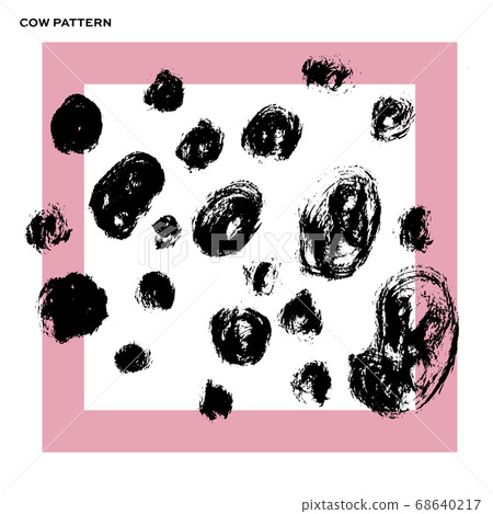 Hand drawn cow pattern illustrations and... - Stock Illustration ...