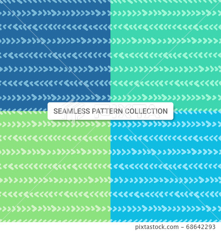 Seamless pattern with arrow shapes, vector... - Stock Illustration ...