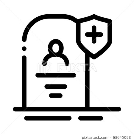 death insurance icon vector outline illustration - Stock Illustration ...