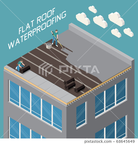 Roofing Isometric Composition - Stock Illustration [68645649] - PIXTA