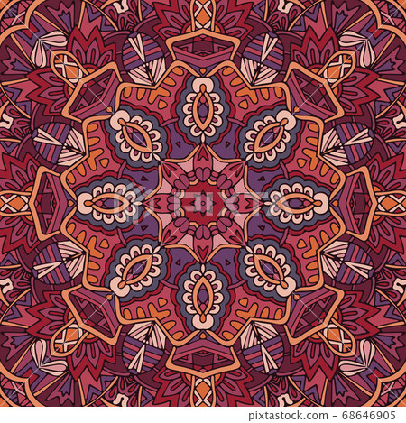 Indian floral paisley medallion pattern. Ethnic - Stock Illustration ...