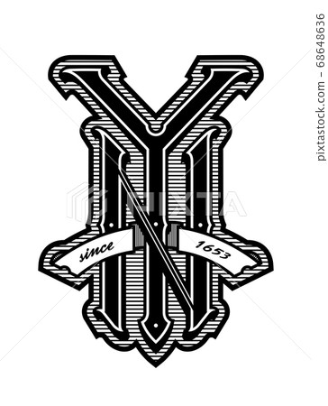 New York city emblem, vintage style. Vector... - Stock Illustration ...
