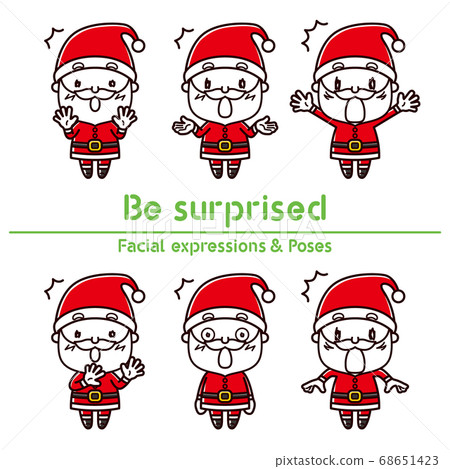 Santa Claus Clipart Face Expressions