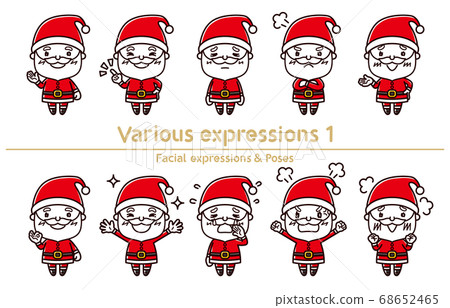 Facial expressions and poses / Various facial... - Stock Illustration ...