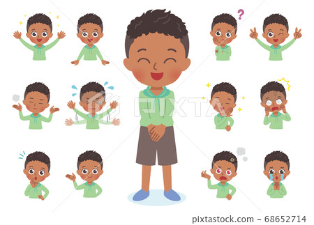 Boy upper body illustration - Stock Illustration [68652714] - PIXTA