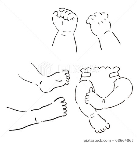 Newborn baby whip illustration - Stock Illustration [68664865] - PIXTA