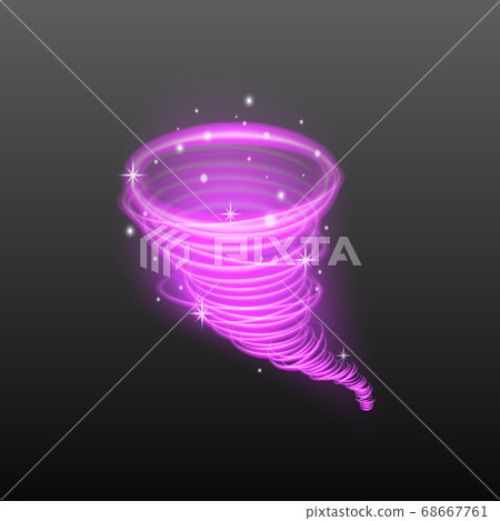 Magic purple hurricane swirl with sparkling... - Stock Illustration ...