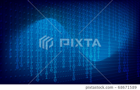 technology digital data and big data. blue science - Stock Illustration ...