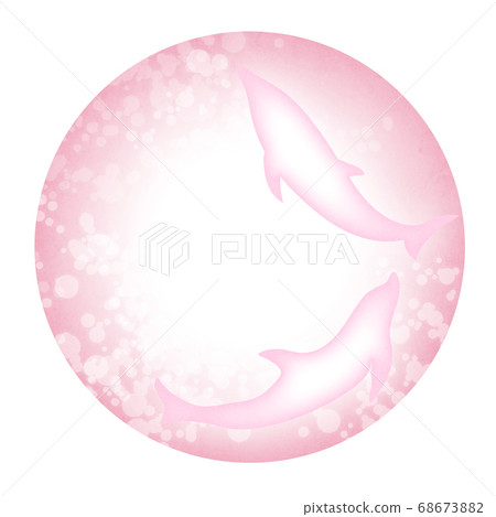 Background material with a dolphin motif - Stock Illustration [68673882 ...