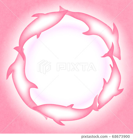 Background material with a dolphin motif - Stock Illustration [68673900 ...
