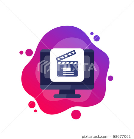 Content production icon on white - Stock Illustration [68677061] - PIXTA