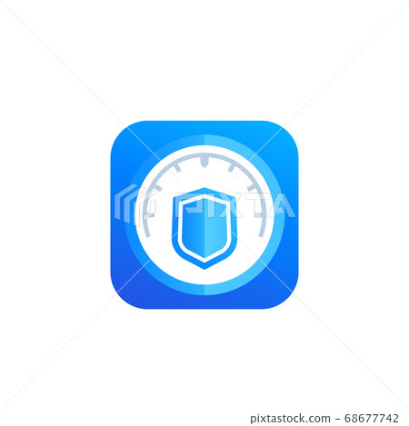 security meter icon for apps - Stock Illustration [68677742] - PIXTA