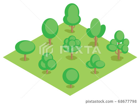 isometric trees set - Stock Illustration [68677798] - PIXTA
