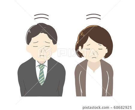 Two people apologize (no line) - Stock Illustration [68682925] - PIXTA