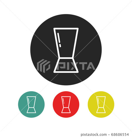 bar jigger line icon, vector color illustration-插圖素材 [68686554] - PIXTA圖庫