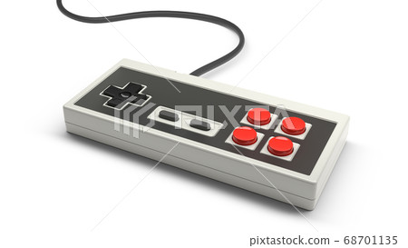 Retro computer gaming controller joystick on a - Stock Illustration ...