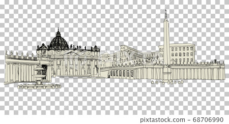 Vatican sketch - Stock Illustration [68706990] - PIXTA