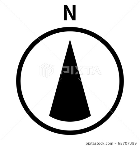 Orientation mark silhouette _ icon illustration... - Stock Illustration ...