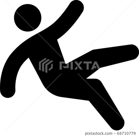 Pictogram of a person sliding down - Stock Illustration [68710779] - PIXTA