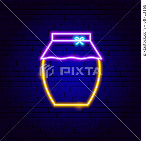Honey Pot Neon Sign - Stock Illustration [68713169] - PIXTA