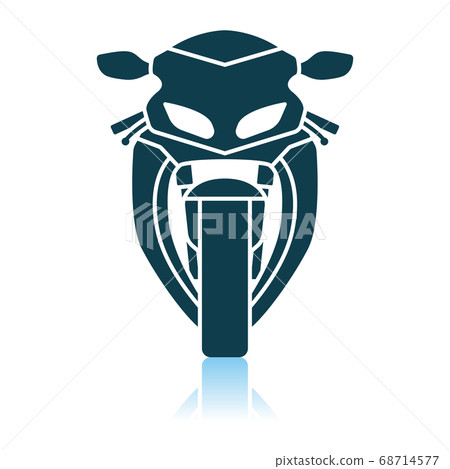 Motorcycle Icon Front View - Stock Illustration [68714577] - PIXTA