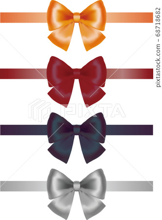 Ribbon Halloween color Gothic three-dimensional... - Stock Illustration ...
