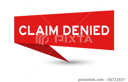 Red color paper speech banner with word claim... - Stock Illustration ...
