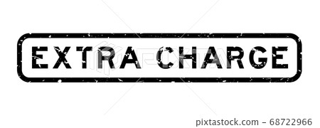 Grunge black extra charge word square rubber... - Stock Illustration ...