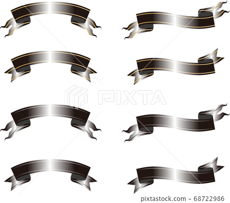 Halloween gothic black ribbon tape illustration... - Stock Illustration ...
