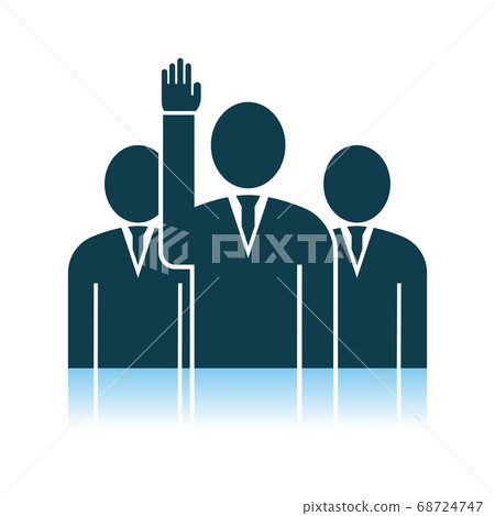 Voting Man With Men Behind Icon-插圖素材 [68724747] - PIXTA圖庫