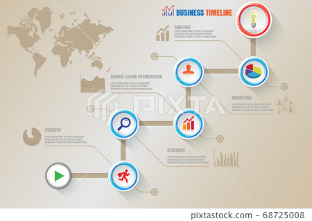 Creative Business Timeline, Vector Illustration - Stock Illustration ...