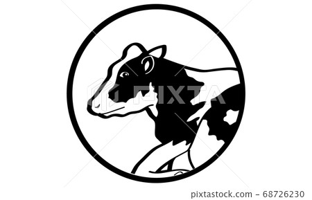 Cow icon seen from the side - Stock Illustration [68726230] - PIXTA